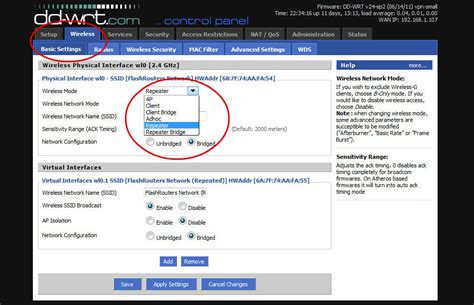 Difference Between Client Bridge Wireless Repeater Modes In Dd Wrt