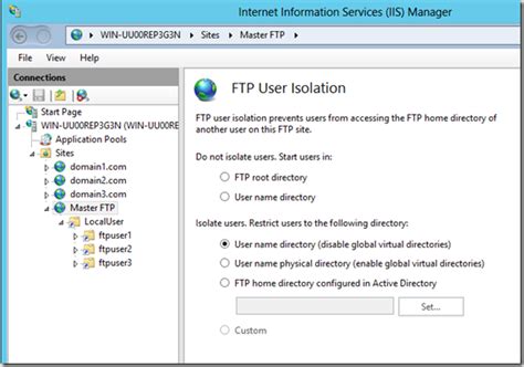 using ftp user isolation to secure your iis 8 site sherweb