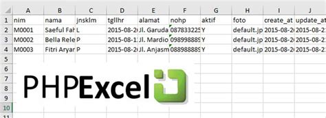 export data ke excel dengan php mysql dan library phpexcel batekom