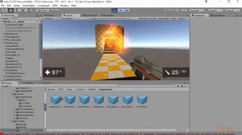 building an fps game with unity and ufps building an explosive barrel