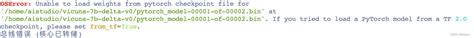 大模型部署避坑指南 oserror unable to load weights from pytorch checkpoint file