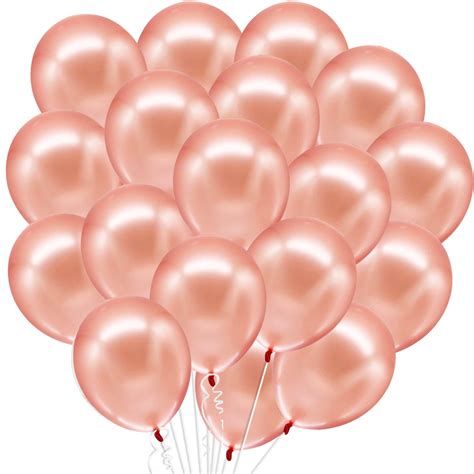 Buy Rose Gold Balloons Set 50 Pieces 12 Inch Metallic Rose Gold