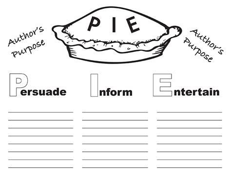 Authors Purpose Graphic Organizer Teach Starter Worksheets Library