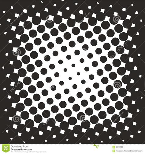Abstract Geometric Black And White Graphic Design Print Halftone Stock