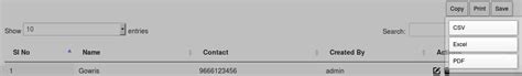 jquery datatables export data not working in chrome stack overflow