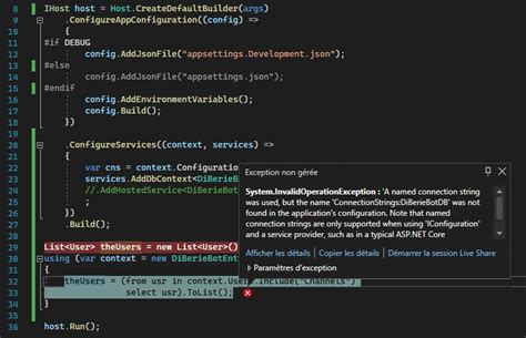entity framework core 6 console app how to access configuration