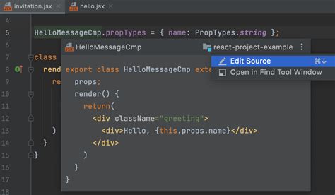 react intellij idea