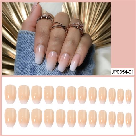Toe Nails Full Cover Short False Nails Coffin Clear Ballerina Nail Tips