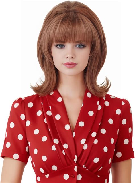Rugelyss Vintage Short Wavy Ginger Mixed Blonde Wig With