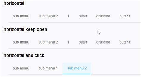 menu ui component for react