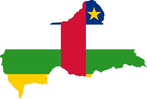 Download Central African Republic Flag Map Royalty Free Vector