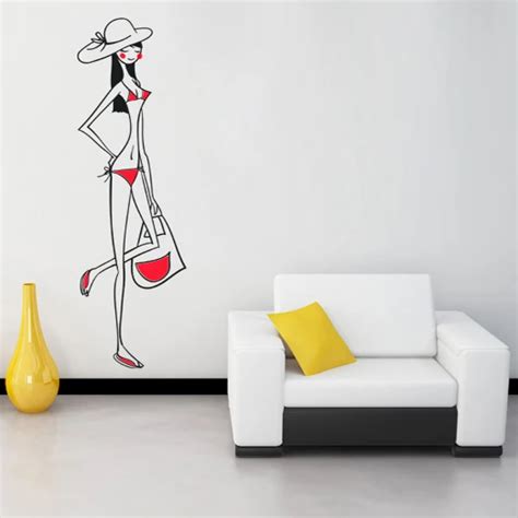 Underwear Clothes Shop Vinyl Decal Sexy Girl Bikini Clothing Store Wall