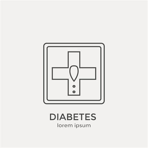 Premium Vector Diabetes Icon Modern Thin Line Icons Set Flat Design