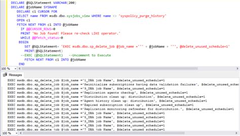 script to delete sql agent jobs continues sqlgeekspro