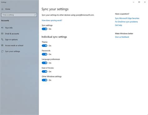 sync your settings for a consistent windows 10 experience windows