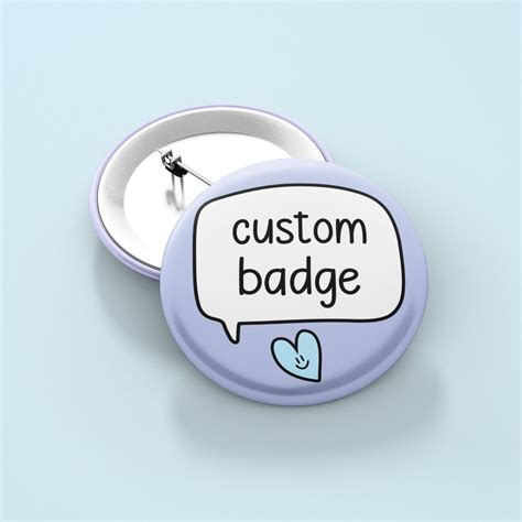 Custom Speech Badge Pin 38mm Create Your Own Pin Etsy