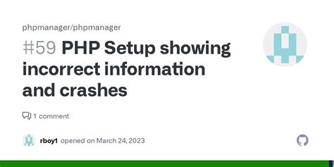 php setup showing incorrect information and crashes · issue 59