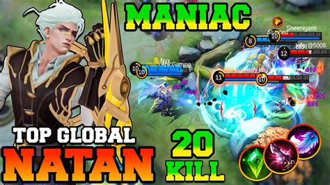 20 Kills And Maniac Natan Mlbb Natan Best Build 2023 Emblem Pro