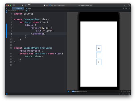 swiftui the foreach view
