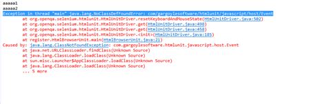 unable to run the htmlunit driver with selenium webdriver using java
