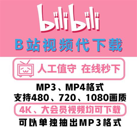 B站视频下载代下载bilibili高清视频哔哩哔哩人工代下mp3mp4视频 虎窝淘