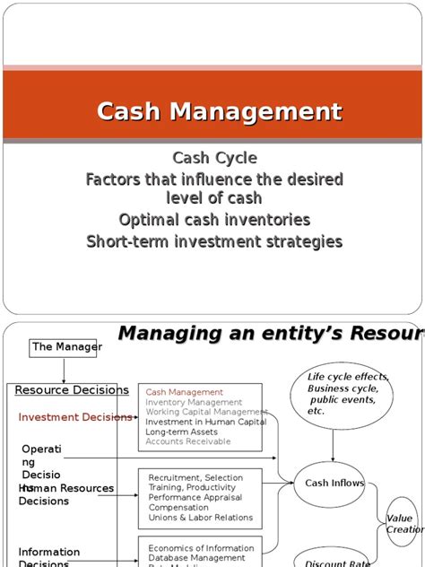 cash management and models working capital inventory