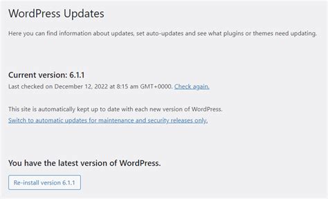 How To Enable Disable And Manage Wordpress Automatic Updates Webliance