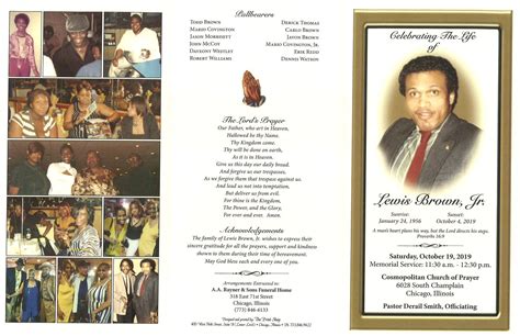 Lewis Brown Obituary Aa Rayner And Sons Funeral Homes
