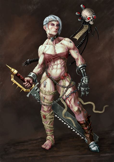 Artstation Battle Sister Repentia Jaime Dávila Warhammer 40k