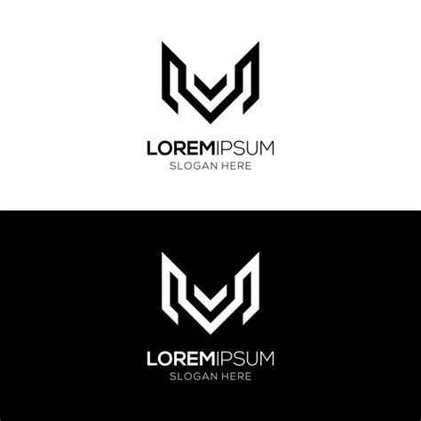 Plantilla De Diseño De Logotipo Mv Con Letra Elegante Y Sencilla Para