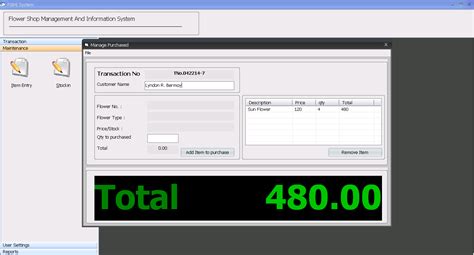 flowershop management and information system free source code