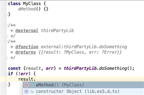 javascript jsdoc assign type to inline variable stack overflow