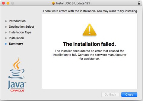 java download failed mac