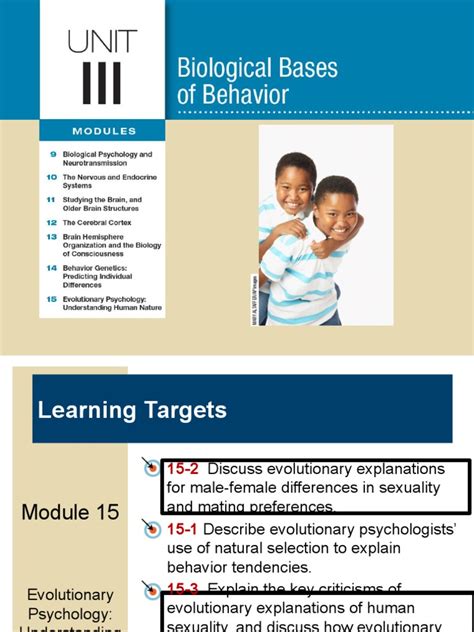 Unit 3 Biological Bases Of Behavior Pdf Natural Selection Evolution