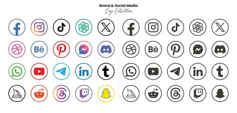 Popular Social Network Symbols Social Media Logo Icons Collection