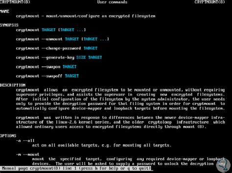 cryptmount create encrypted file systems from linux