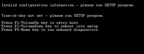 invalid configuration information error at power on self test dell