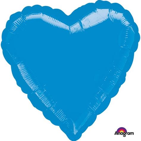 Love Metallic Blue Heart Shaped Balloon 45cm