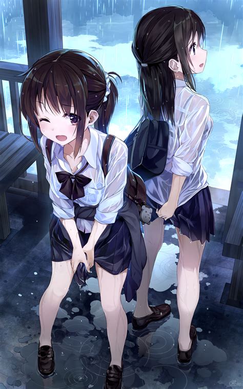 雨に濡れて制服がびしょびしょになってしまった状態の女の子がただただ可愛い Togetter Free Download Nude