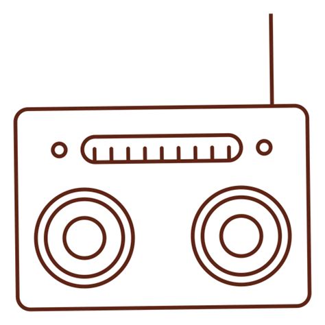Design Png E Svg De Elemento De Toque Do Tocador De Rádio Cassete Para