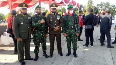 Pabung Oku Selatan Mayor Inf Agus Supriadi Mengikuti Upacara Detik