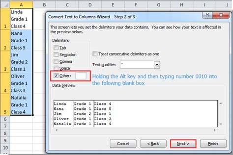 how to split multiline cell contents into separated rows