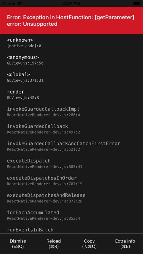 [example] Exception In Hostfunction [getparammeter] Error Unsupported