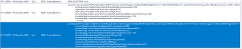 c androidruntime caused by java lang classnotfoundexception didn t