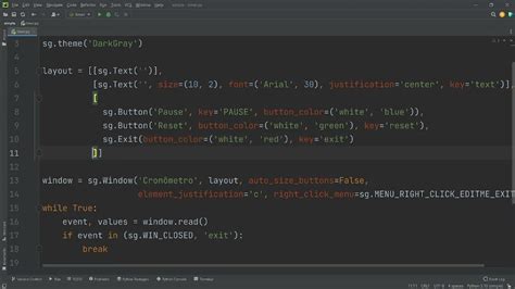 204 criando um cronômetro com pysimplegui python youtube