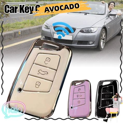 Avocarr เคสกุญแจรีโมทรถยนต์ Tpu แบบฝาพับ สําหรับ Volkswagen Vw Tiguan