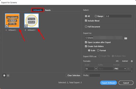 save artboards as separate pdf files in adobe illustrator