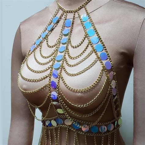 Gold Body Chaincarnival Costume Carnival Outfit Festival Etsy In 2020