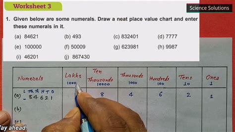 Dav Class 4 Maths Chapter 1 Worksheet 3 All Questions Solved Youtube