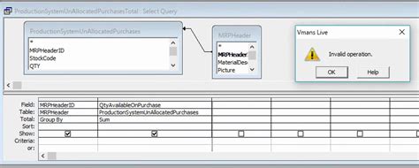 sql server unexplained invalid operation error in